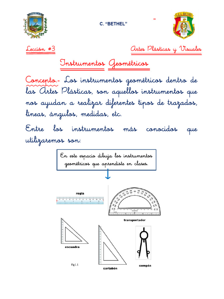 Instrumentos Geométricos en Artes Visuales | PDF | Métodos y materiales ...