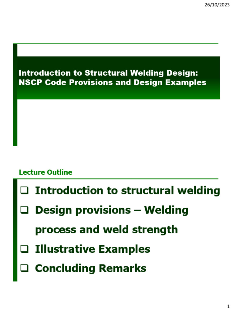 Presentation Materials - Welding Design Seminar | PDF