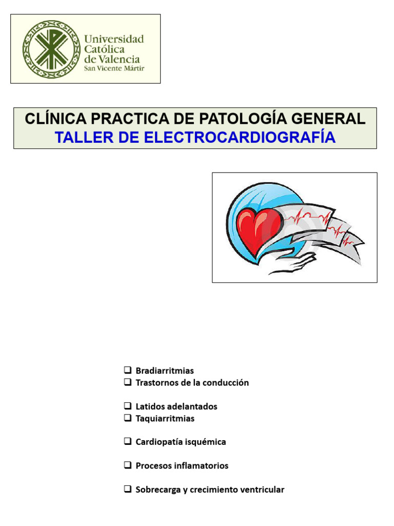 Taller de Iniciación A La Lectura Del Ecg | PDF | Electrocardiografia ...