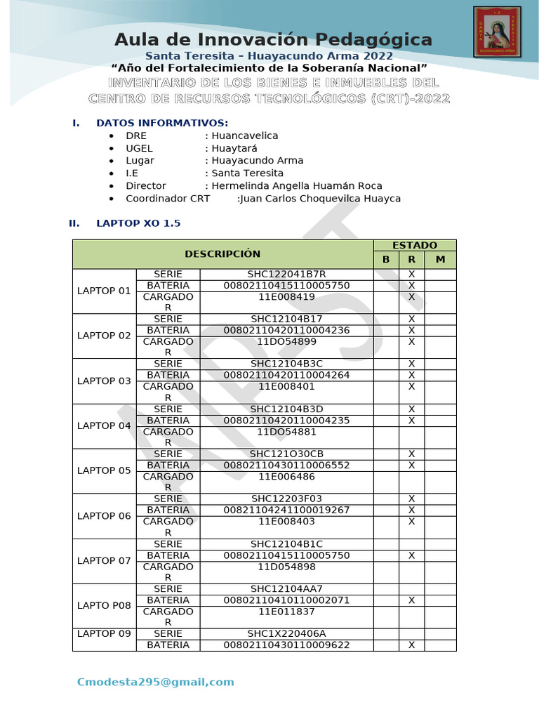 4 Inventario Crt - Aip - 2022 Cael | PDF