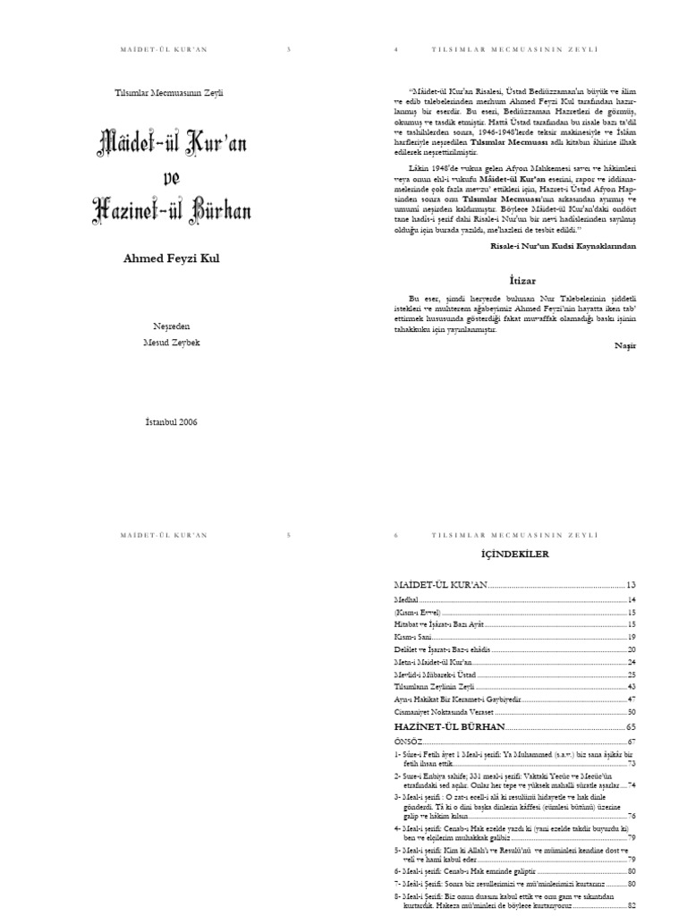 Maidet_ul_Kuran_ve_Hazinet_ul_Burhan | PDF