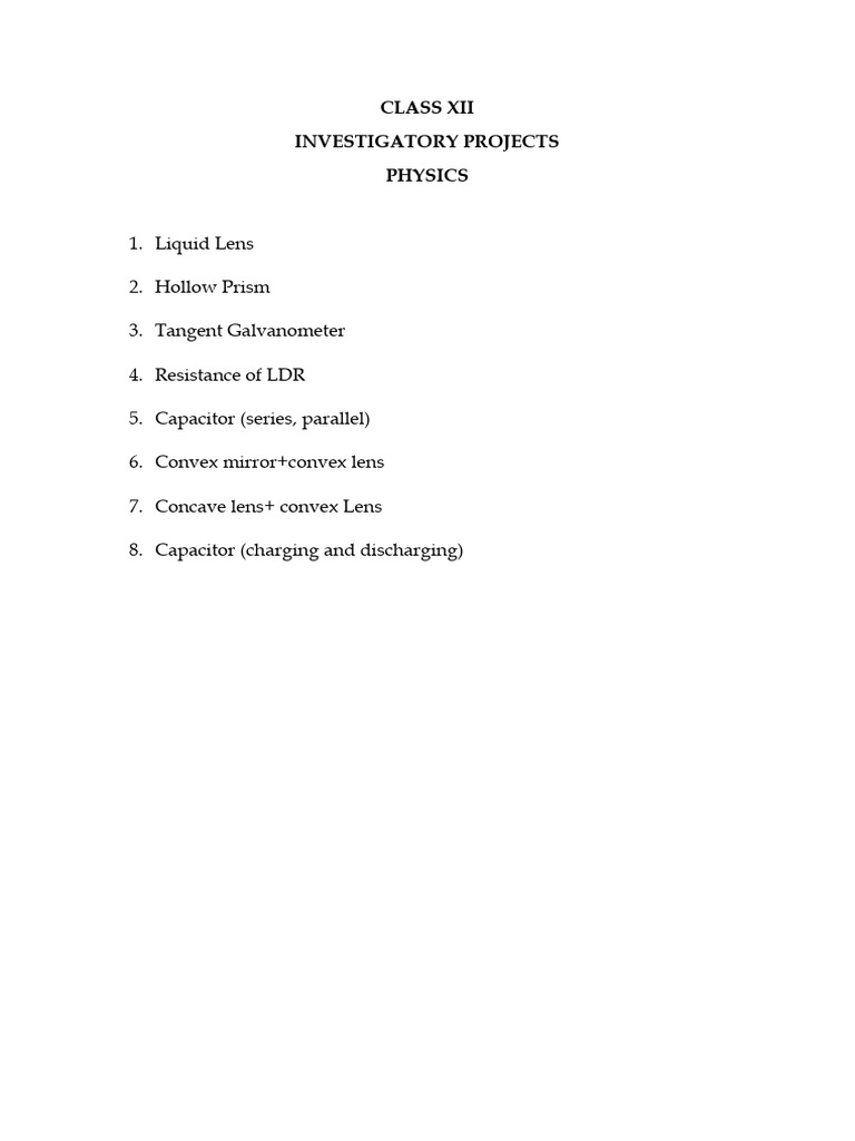 Project Topics | PDF