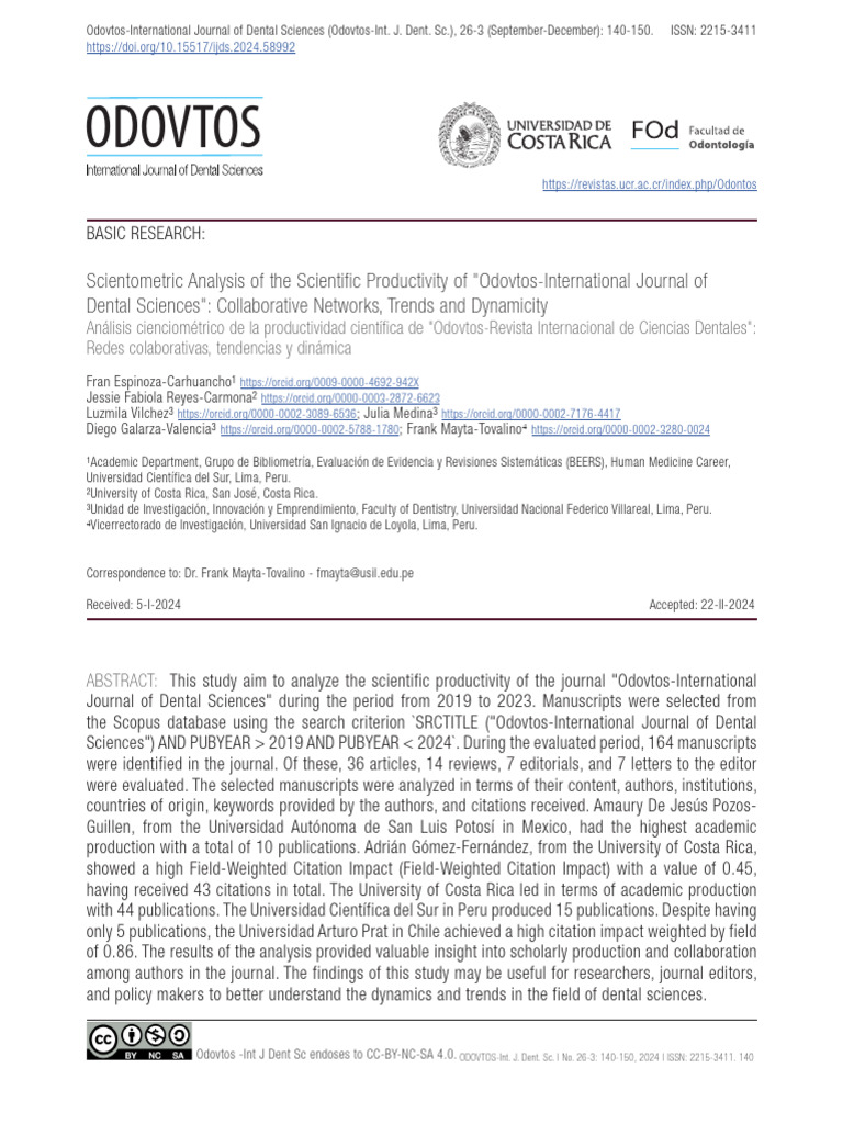 Scientometric Analysis of The | PDF