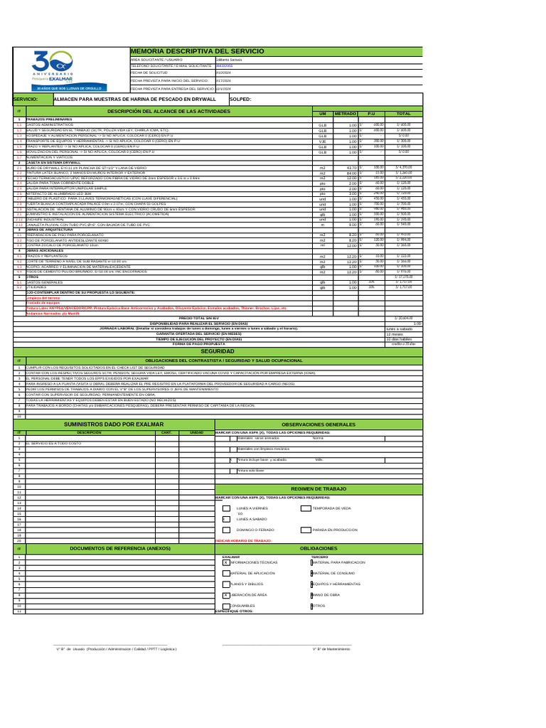 CHICAMA_REQUERIMIENTO_ALM_MUESTRAS (1) | PDF