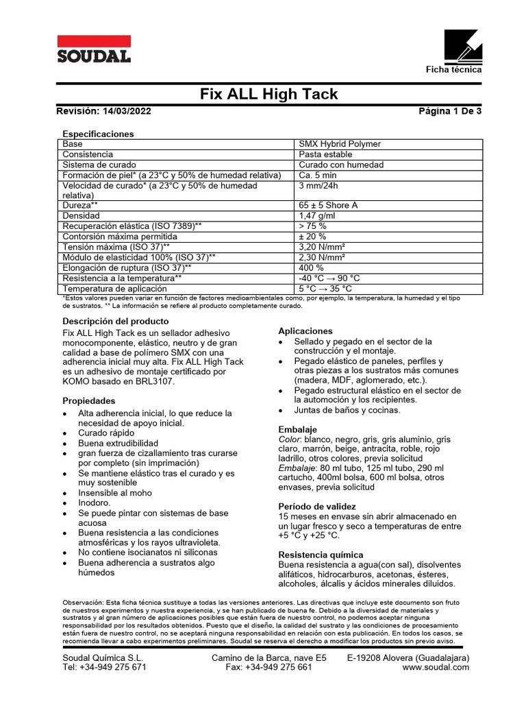 Fix ALL High Tack | PDF