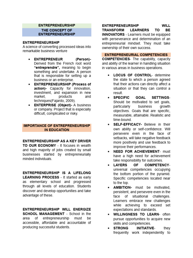 Understanding Entrepreneurship Essentials | PDF | Entrepreneurship ...