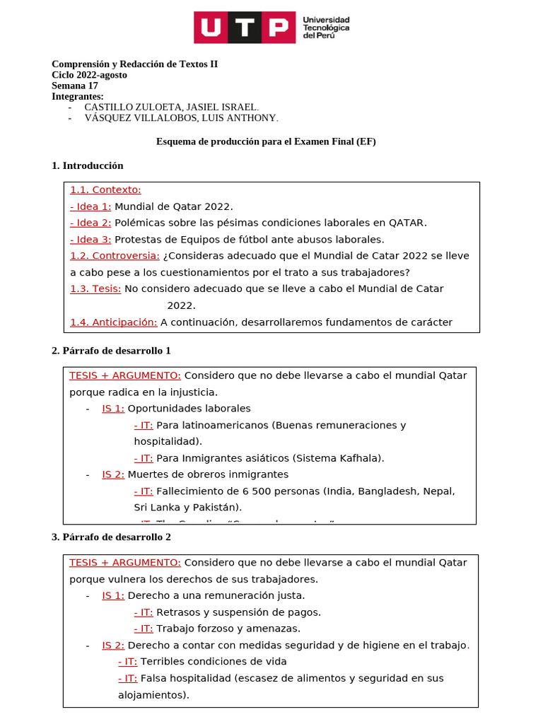 Examen Final Redacción | PDF