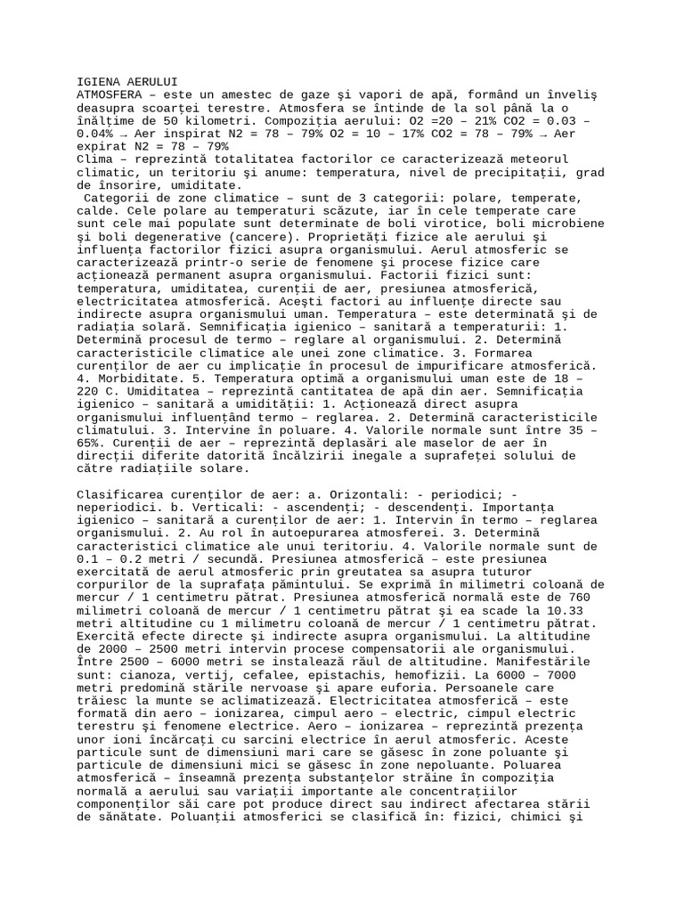 Igiena Aerului | PDF