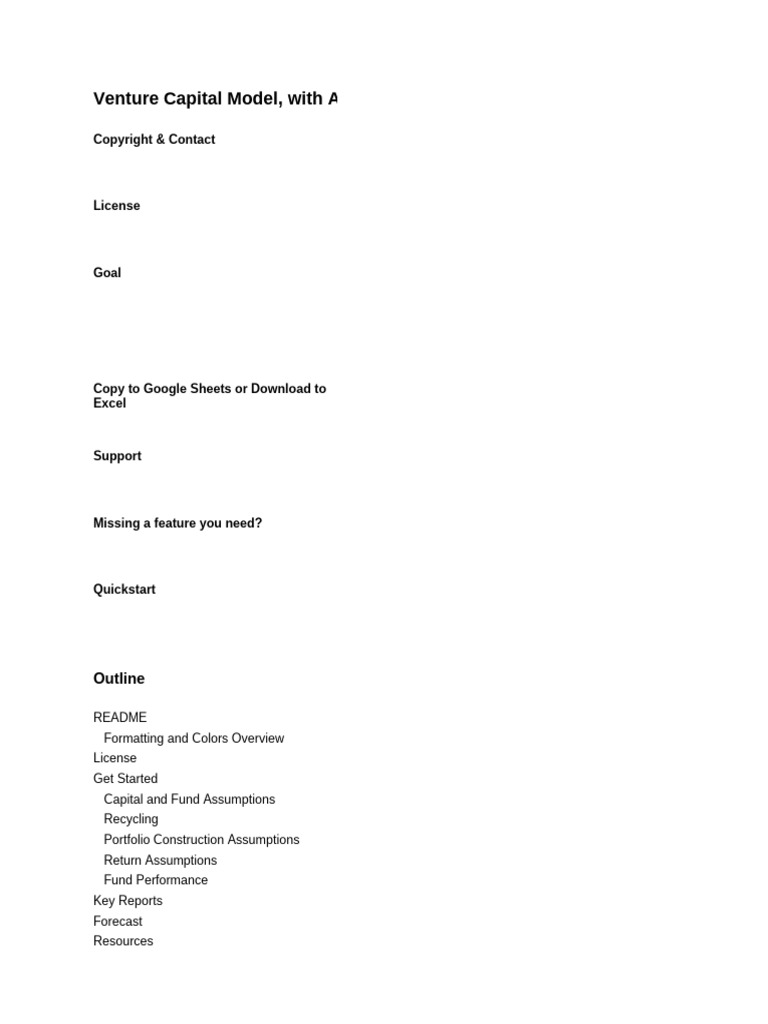 Venture Capital Model, Annual Forecast, by Foresight | PDF