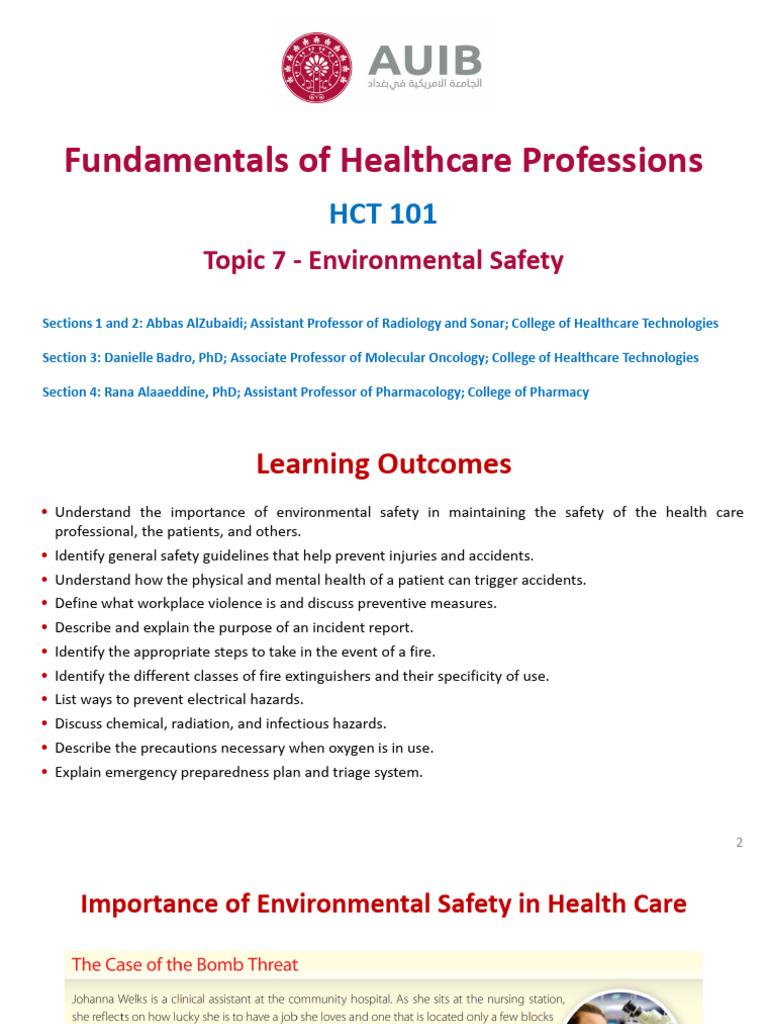HCT101 Topic7 Environmental Safety | PDF