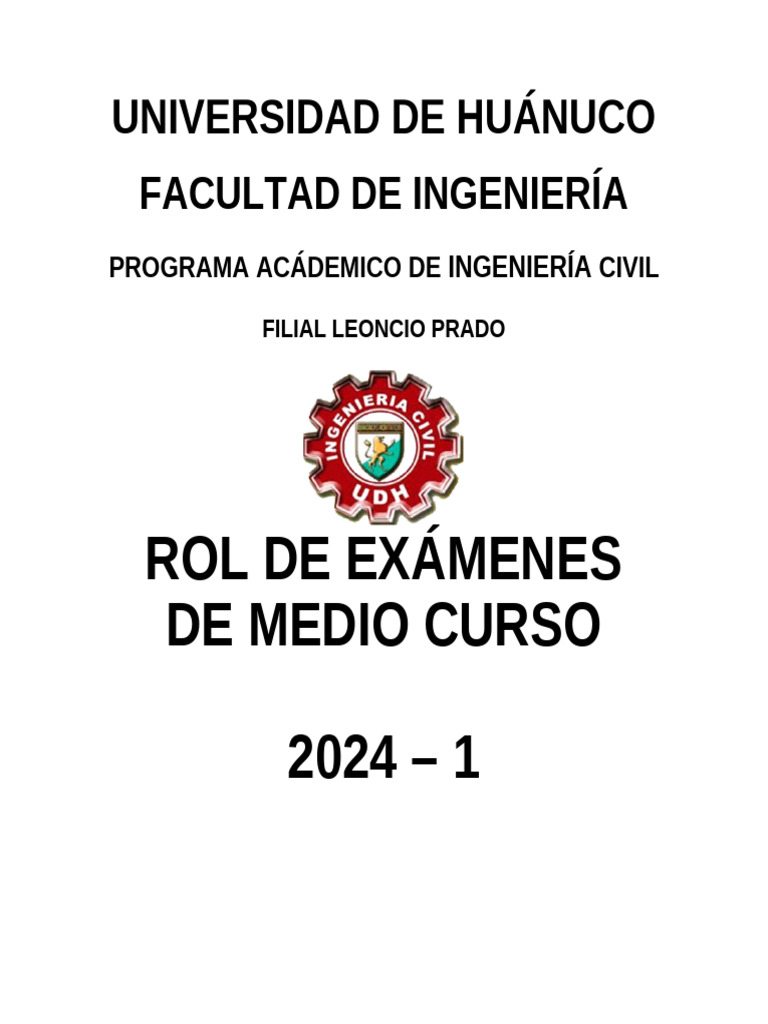 Rol de Examen Mc-Civil - FLP-2024-1 | PDF
