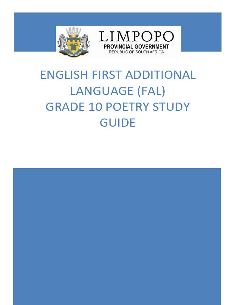 Grade 10 Poetry Guide | PDF
