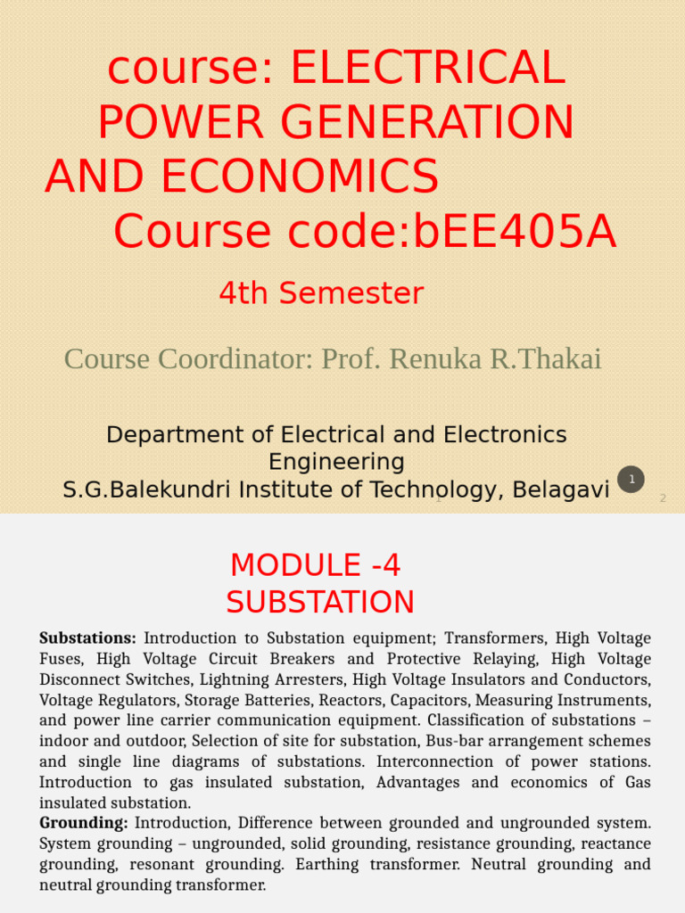 Module-4-Electrical Power Generation | PDF