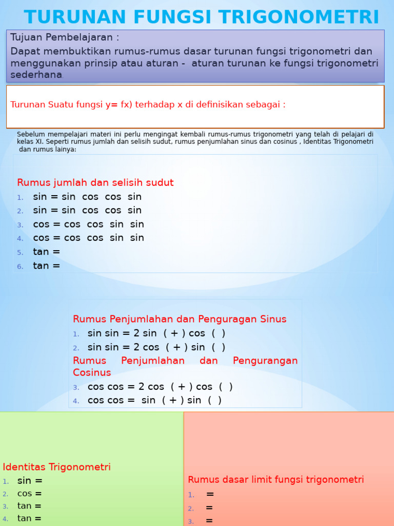 Turunan Fungsi Trigonometri | PDF | Komputer