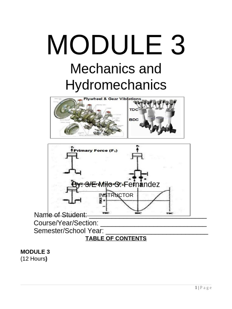 MECH - mechanics-SEMI FINAL MODULE 3 | PDF