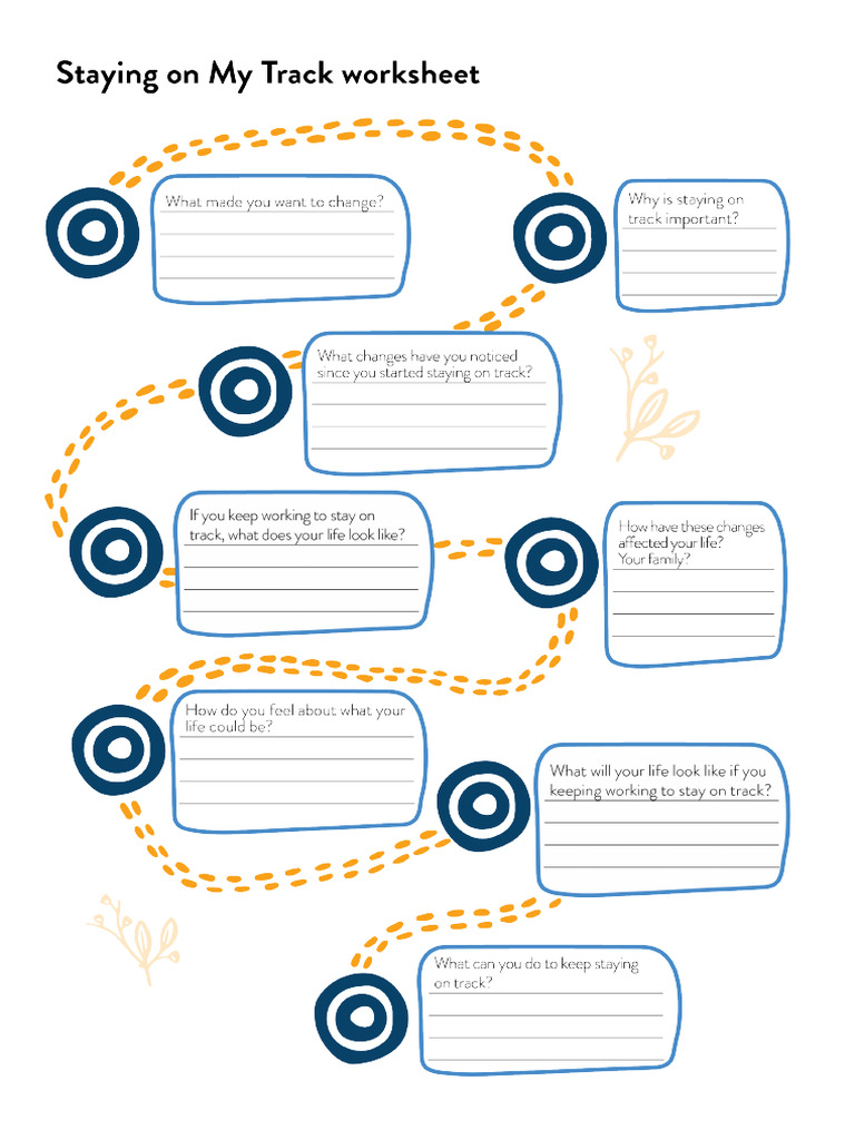 Staying On My Track Worksheet | PDF