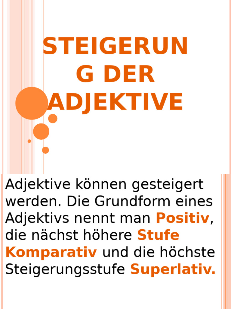 Steigerung Der Adjektive | PDF