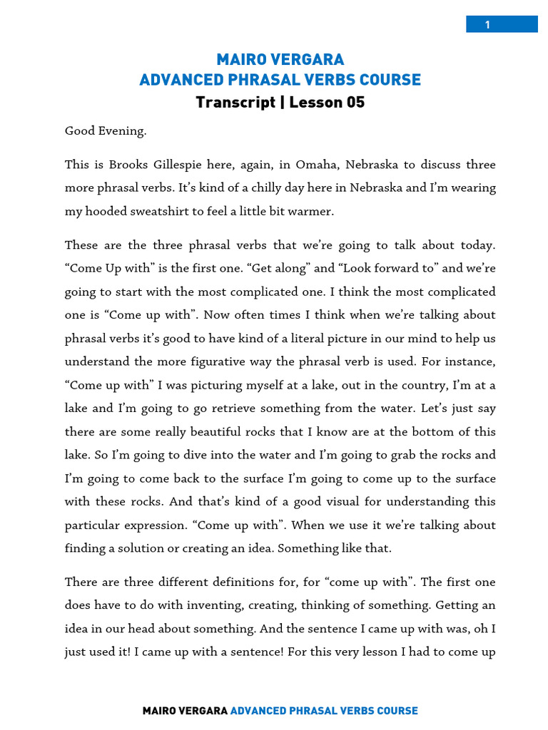PDF Transcript - Lessons 05 | PDF