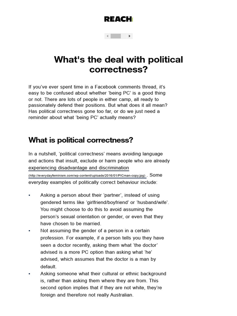 Political Correctness | PDF