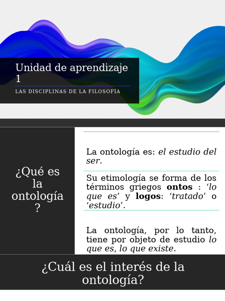 Las Disciplinas de La Filosofía La Ontología | PDF