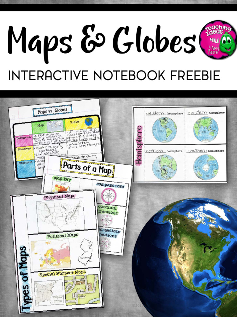 Maps & Globes: Interactive Notebook Freebie | PDF | Map