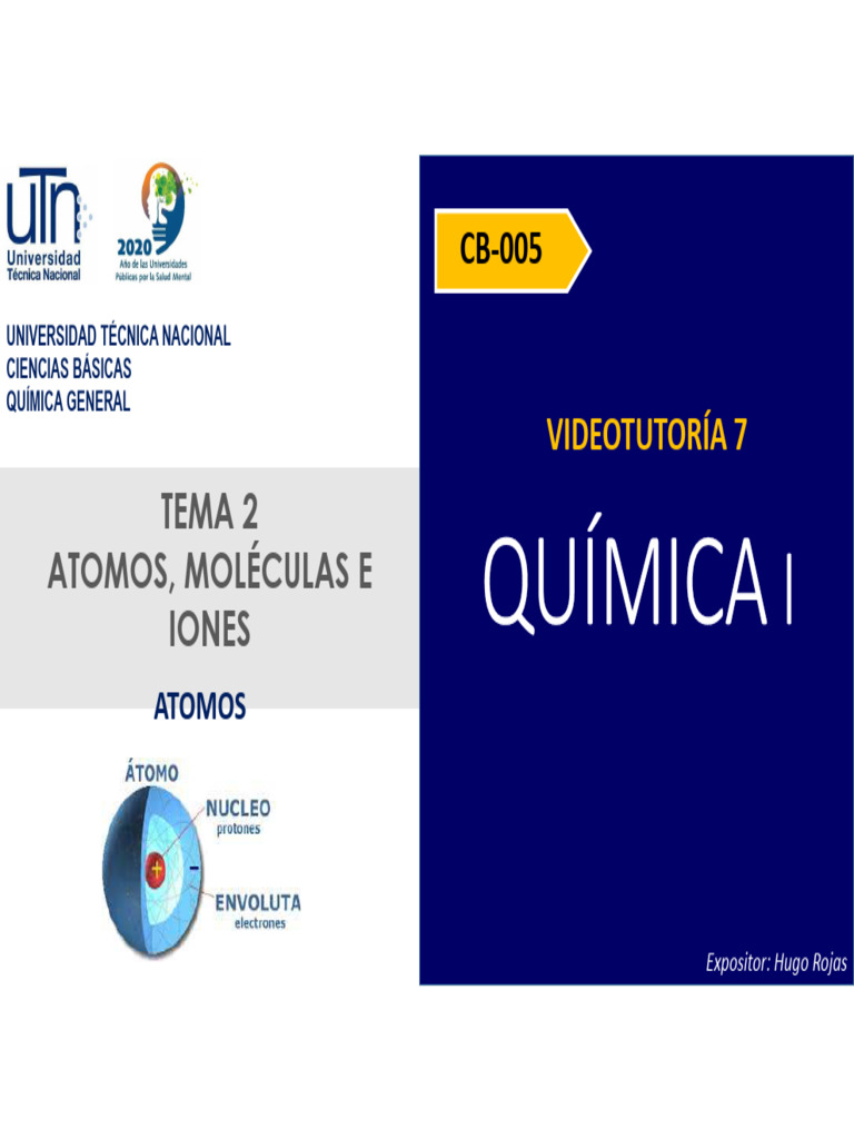 TEMA 2 - Atomos, Moléculas e Iones | PDF