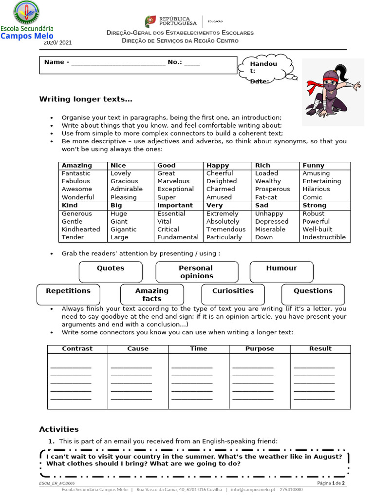 3 Writing Activities 2 Pdf