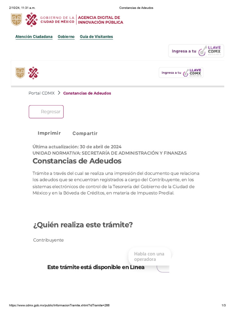 Constancias de Adeudos | PDF