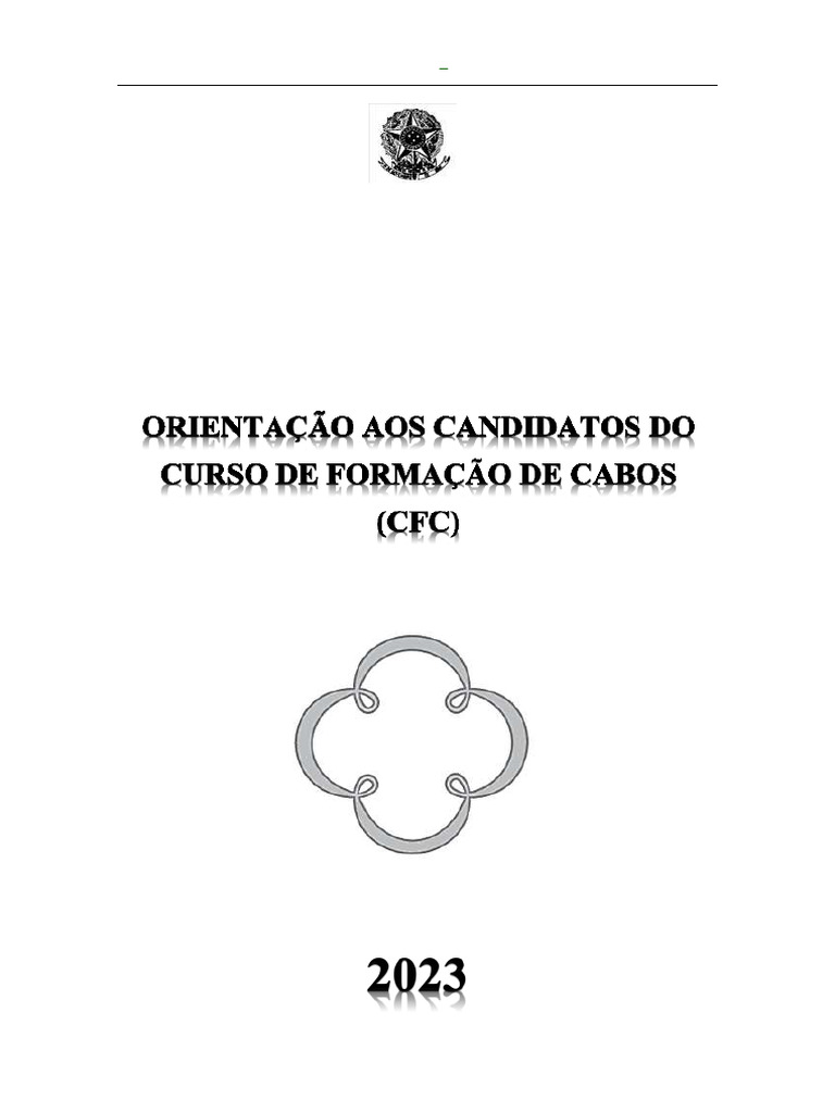 Orientação Aos Candidatos CFC 2023 - RETIFICADO | PDF
