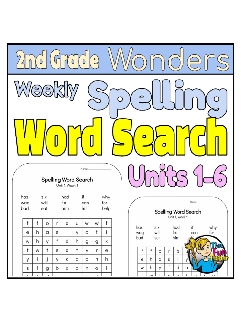2ndGradeWondersWeeklySPELLINGWORDSEARCHUnits16 1 | PDF | Science ...