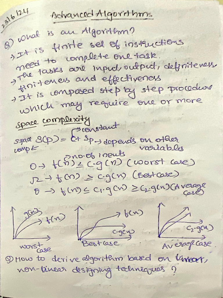 Unit 1 Advanced - Algo | PDF