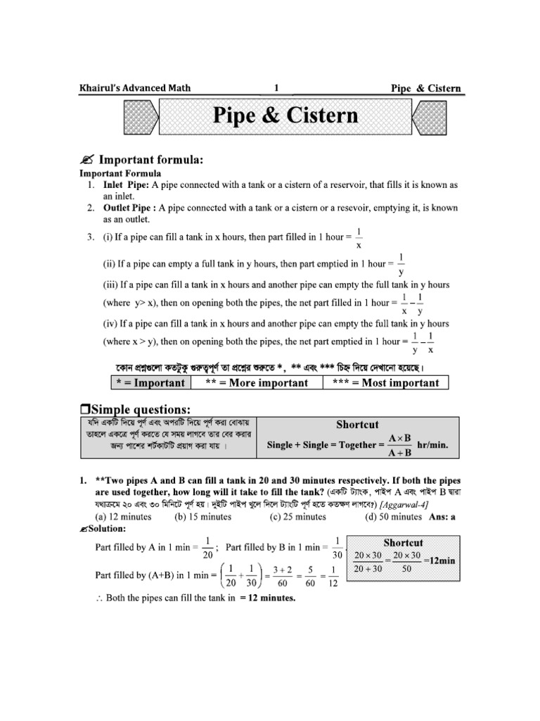 pipe and cistern 1 | PDF