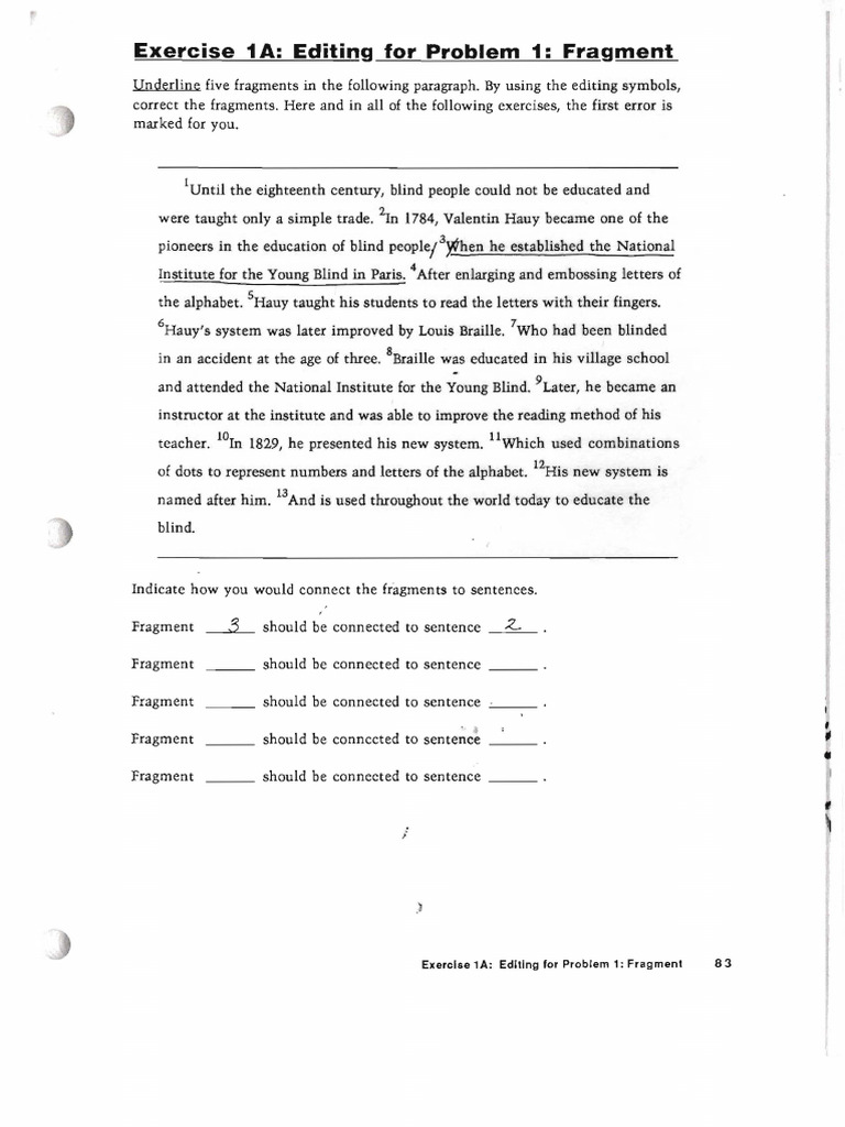 Editing Exercise 1A-1B | PDF