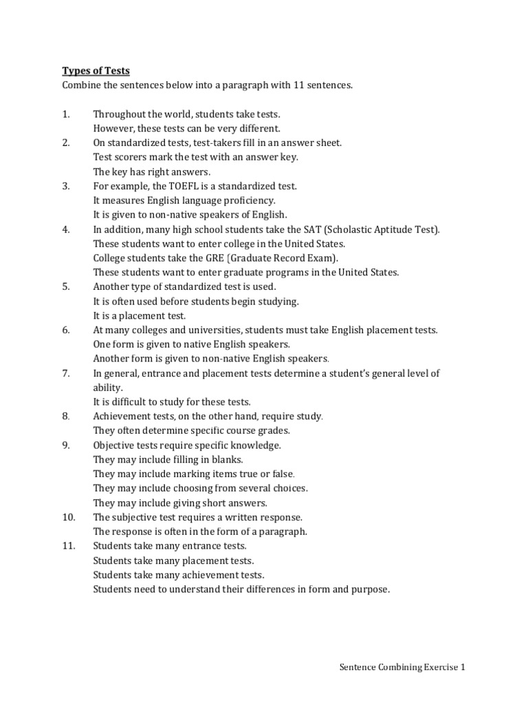 SC01-Types of Tests | PDF