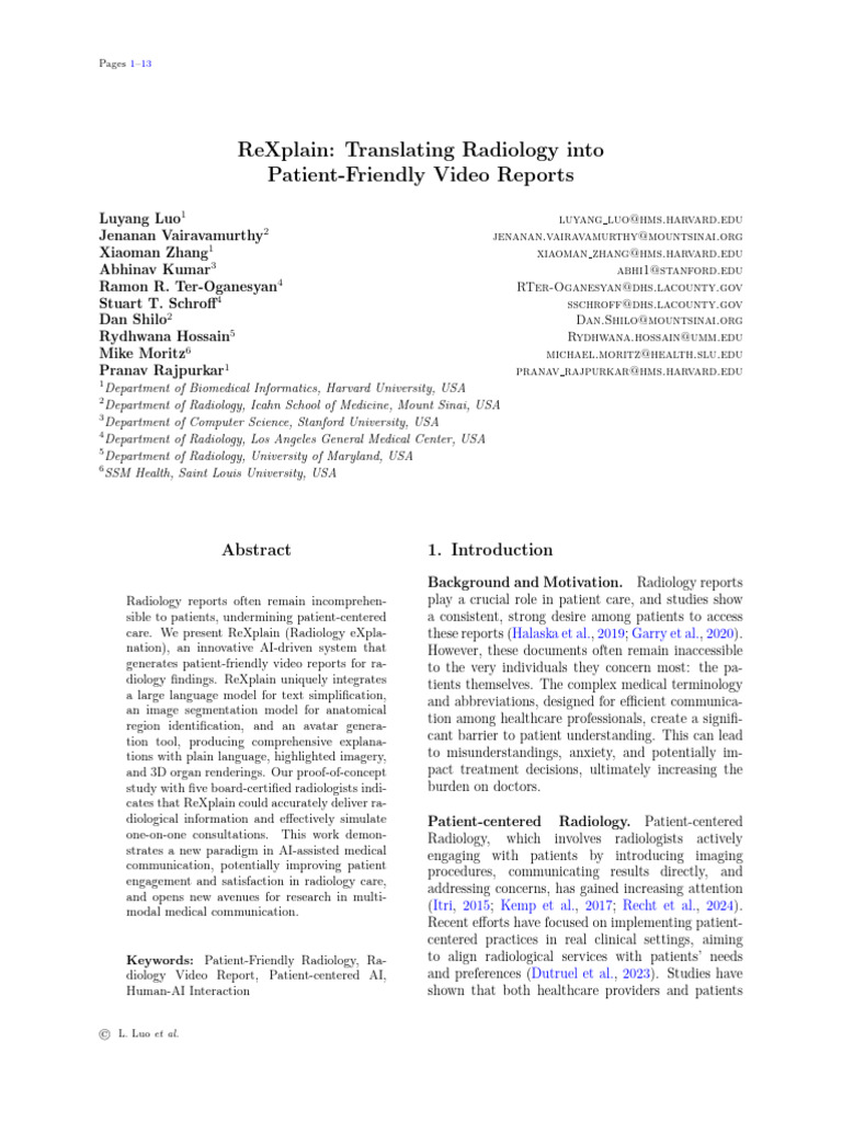ReXplain: Translating Radiology into Patient-Friendly Video Reports | PDF