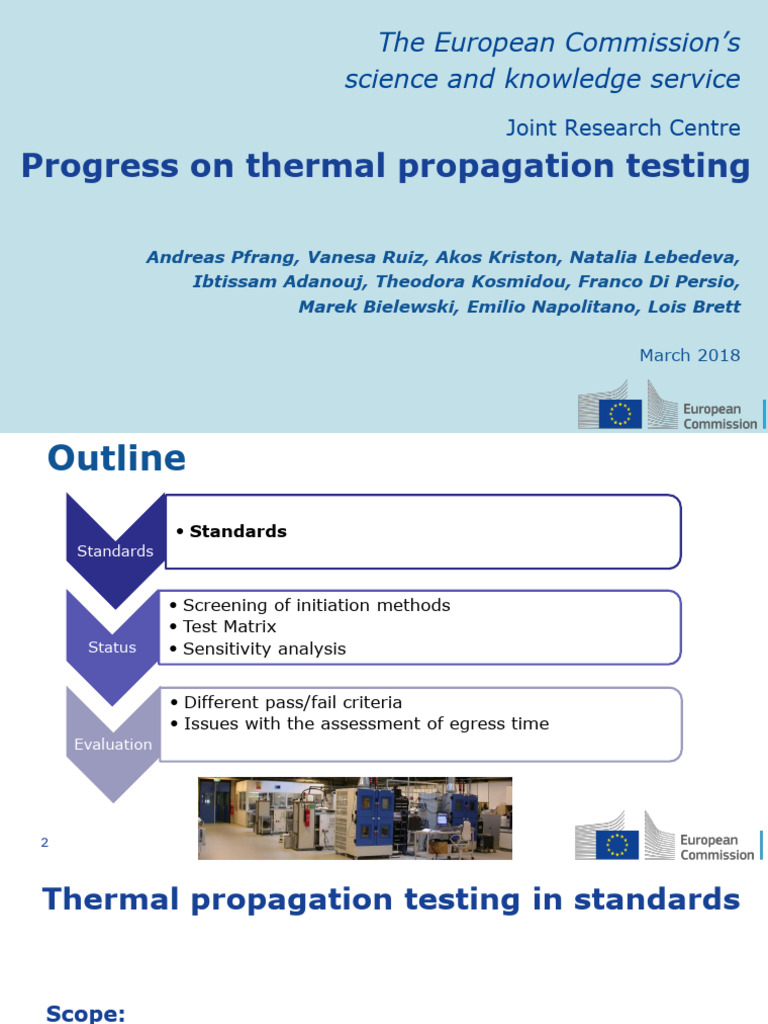 EVS1534-612 (JRC) Progress On Thermal Propagation Testing | PDF