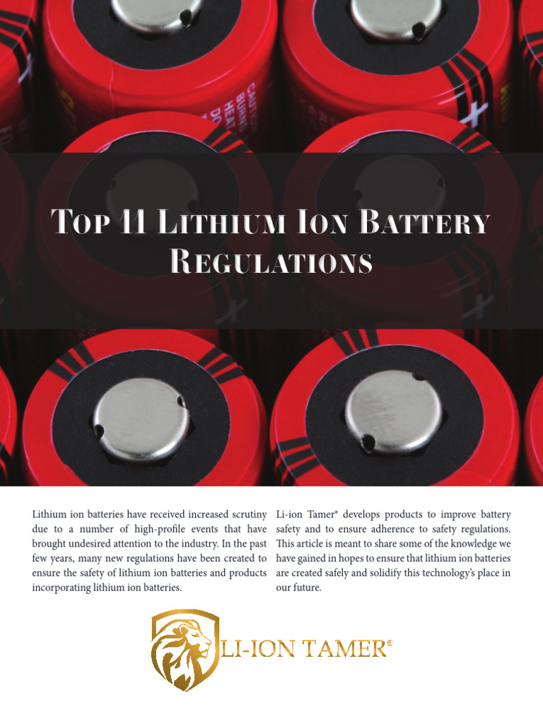 Top-11-Lithium-Ion-Battery-Regulations | PDF