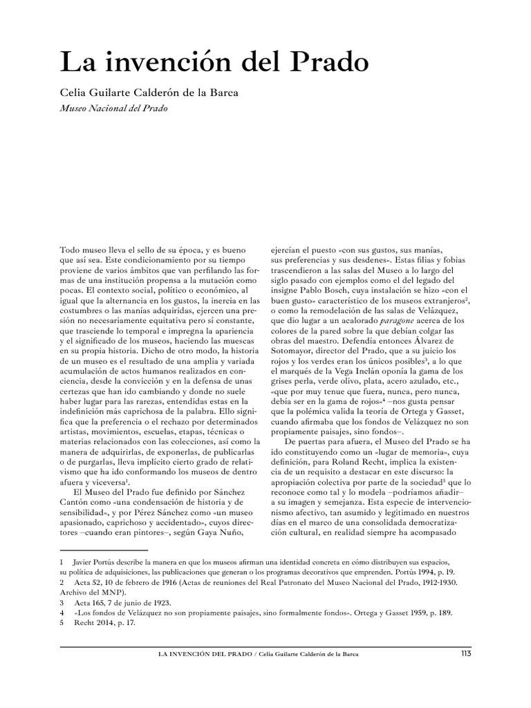 La invención del Prado | PDF