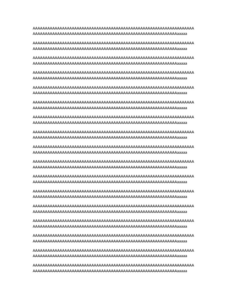 Document of Repeated Characters | PDF