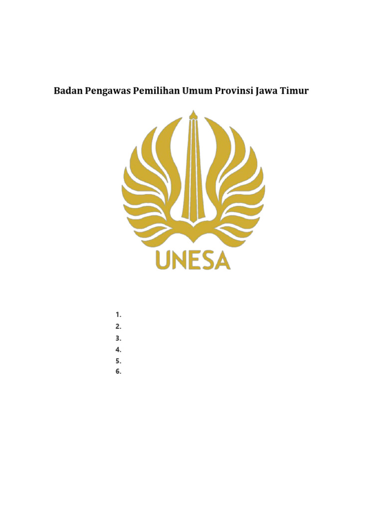 Proposal Magang Bawaslu Unesa 1 | PDF