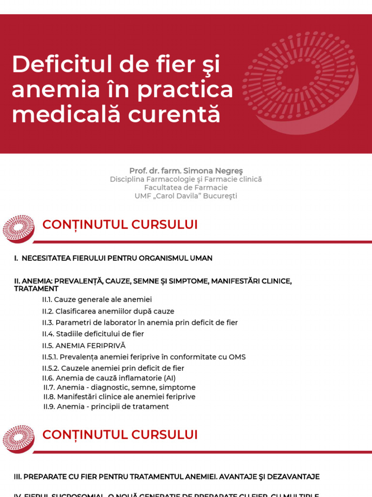 Provocari Si Solutii Pentru Corectarea Anemiei Si Deficitului de Fier ...