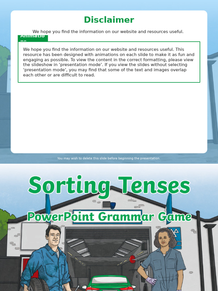 T e 1715158983 Sorting Tenses Powerpoint Grammar Game Ver 1 | PDF