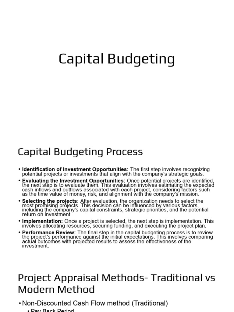Capital Budgeting | PDF