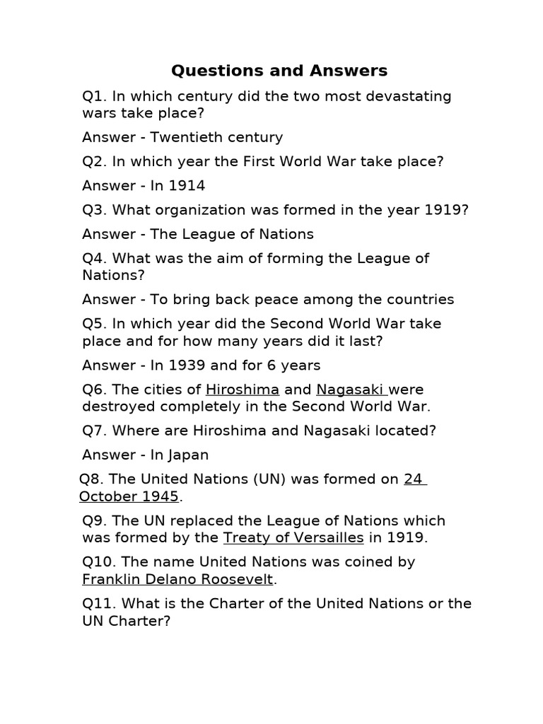 Social Le - 18 The United Nations Questions | PDF