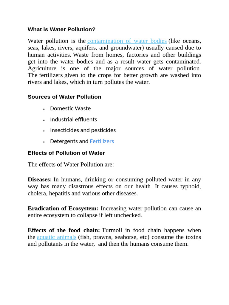 Water pollution | PDF