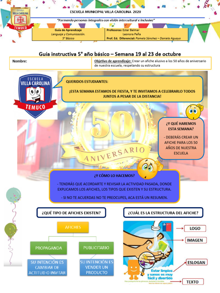 Afiche 5 Año Baasico | PDF