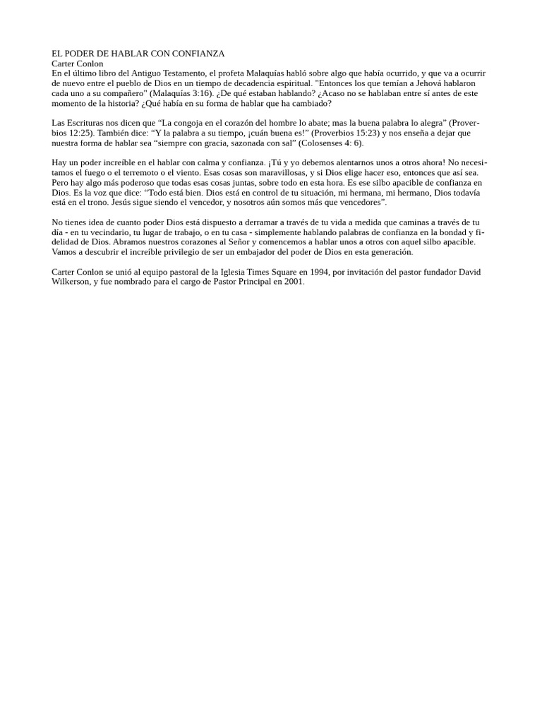 El Poder de Hablar Con | PDF