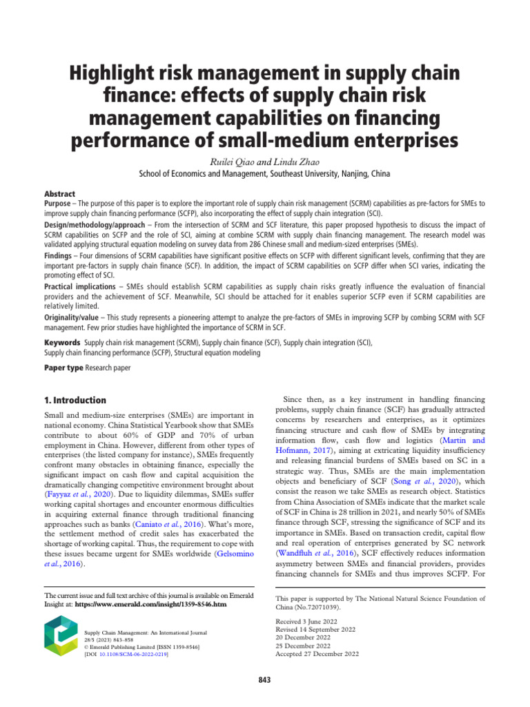 Highlight Risk Management in S | PDF | Supply Chain Management ...
