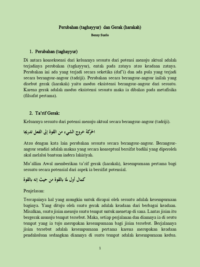 Gerak (Harakah) | PDF