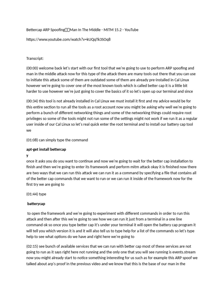 Bettercap RP Spoofing Tut | PDF | Password | Router (Computing)